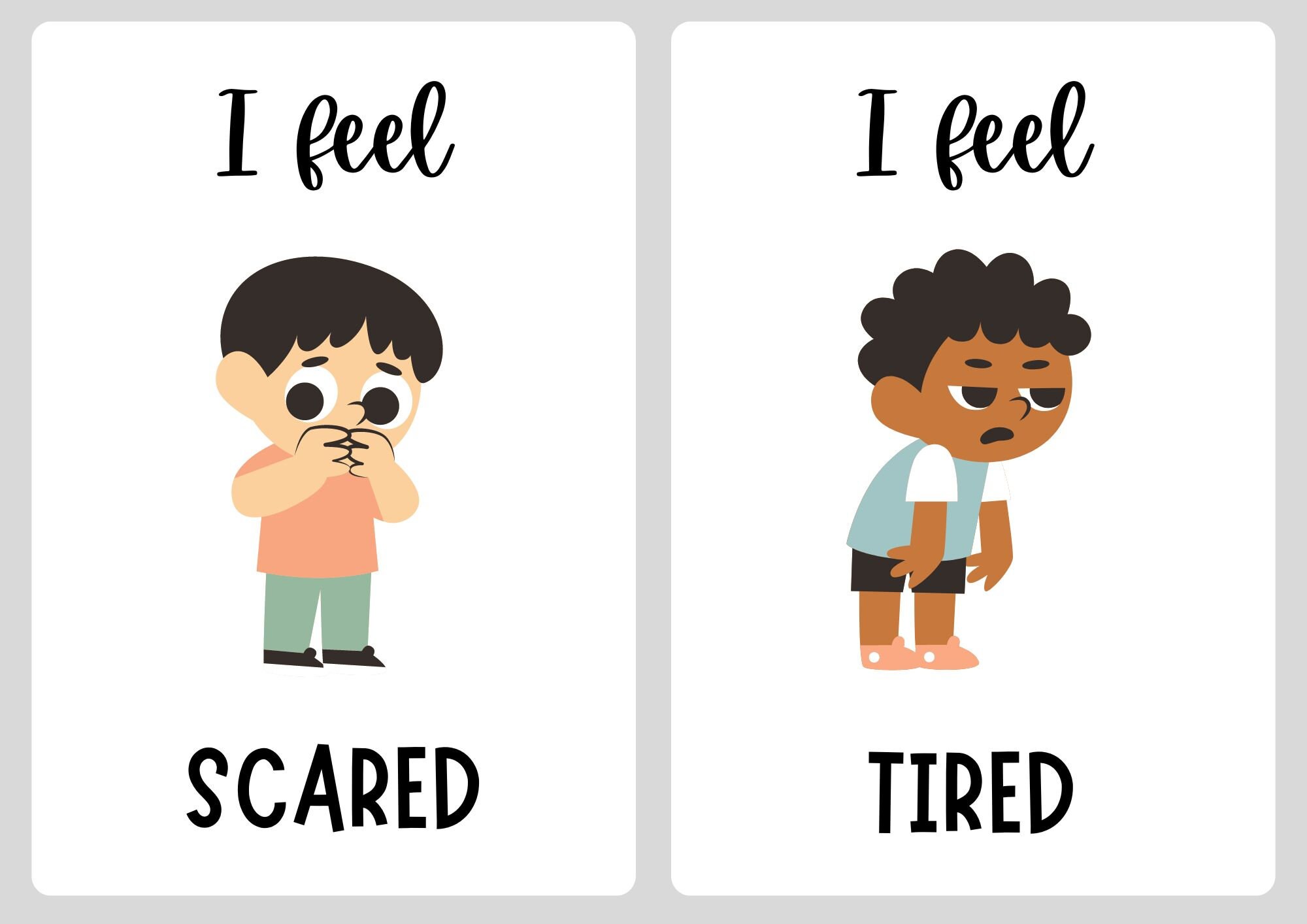 Emotions Alphabet Flashcards | 52 Printable Flashcards | Preschool ...