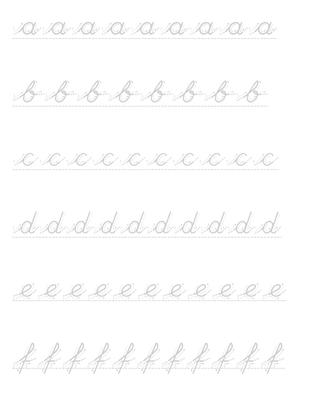 Cursiva de escritura imprimible 61 Hojas de trabajo Letras - Etsy México