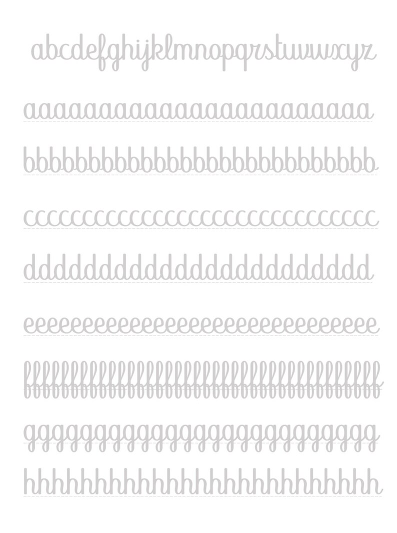 Printable Handwriting Cursive 61 Worksheets Alphabet Letters for Kids ...