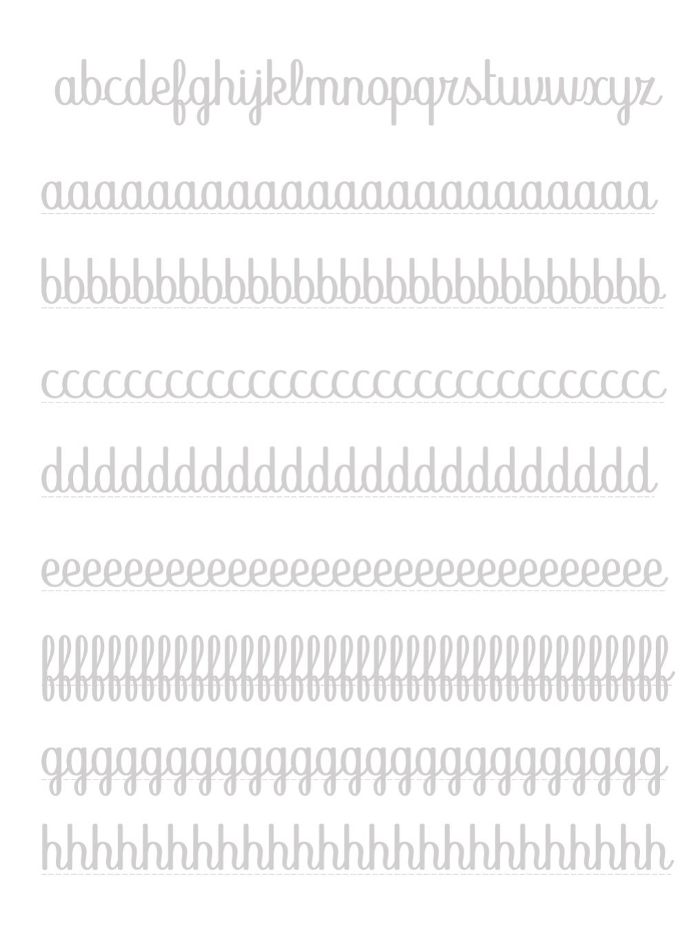 Printable Handwriting Cursive 61 Worksheets Alphabet Letters for Kids ...