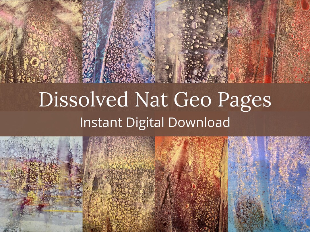 Dissolved Nat Geo Pages, Instant Download Printable, Art Journal Page ...