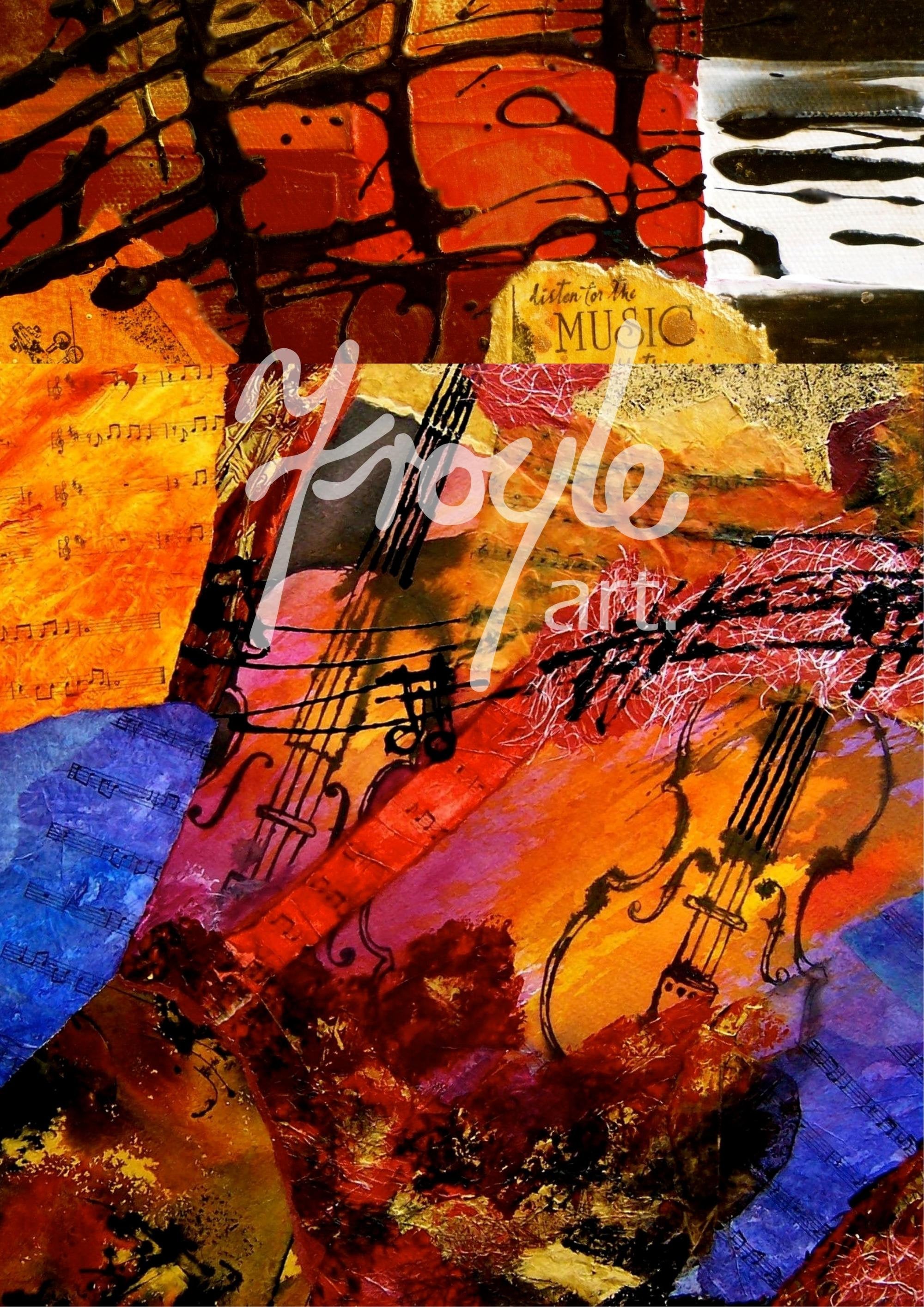 Music & Melody Digital Collage Paper, Instant Download Printable, Art ...