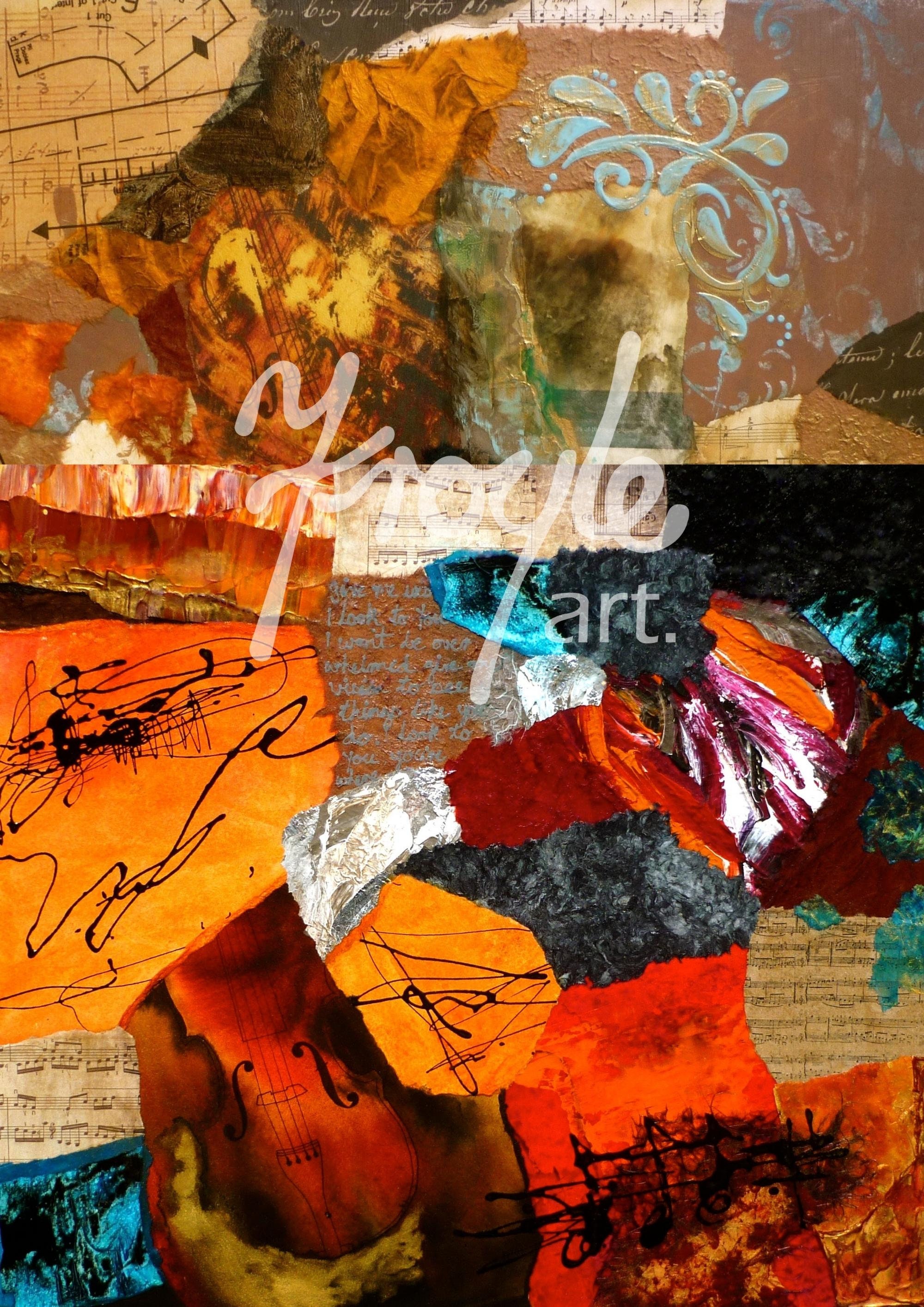 Music & Melody Digital Collage Paper, Instant Download Printable, Art ...