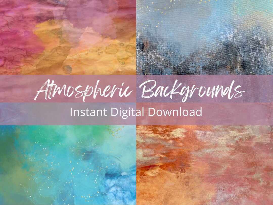 Atmospheric Backgrounds: Digital Collage Paper, Instant Download ...