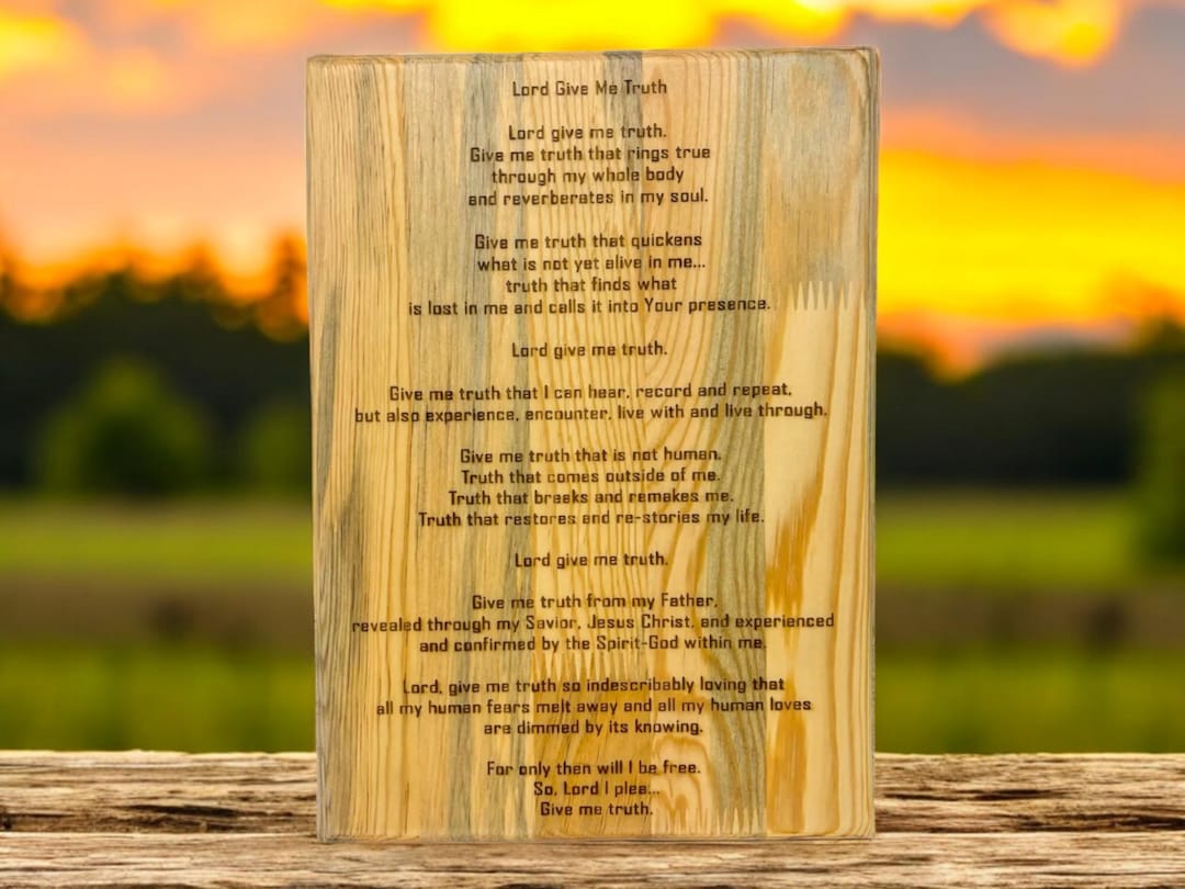 Personalized Pine Wood Poem Plaque - Custom Engraved Wooden Sign ...