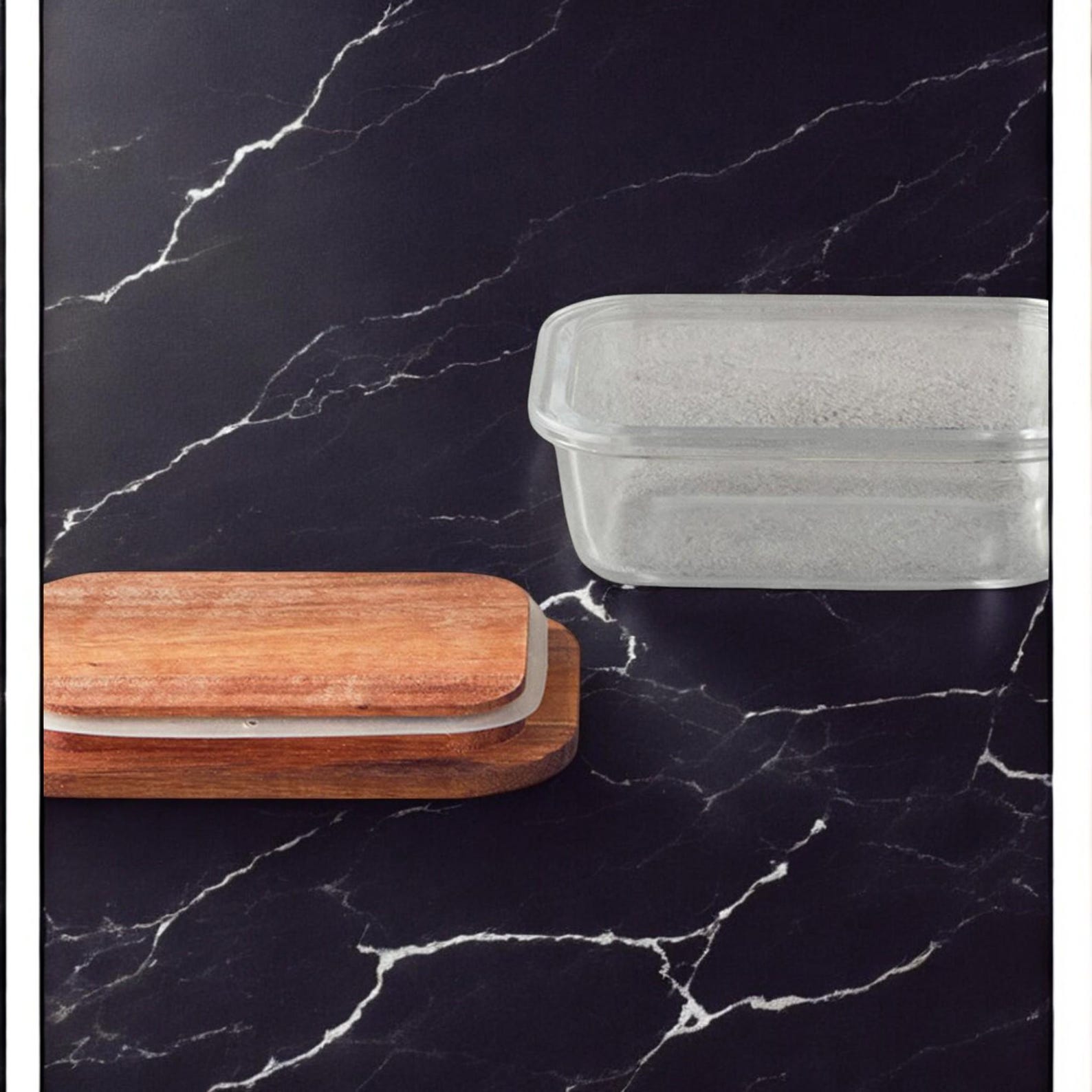 Personalized Glass Food Storage Containers With Acacia Wood Lid - Set ...