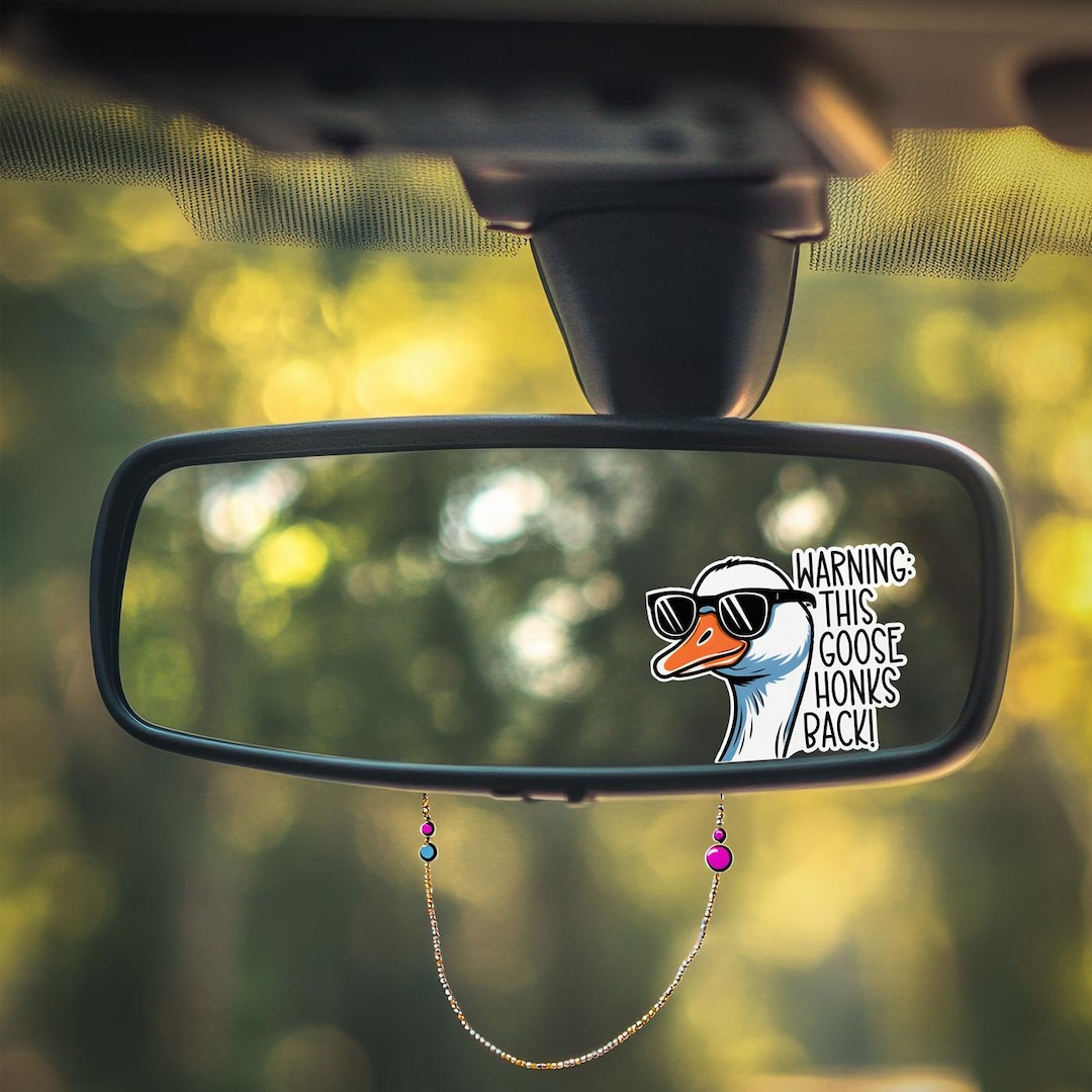 Goose Honks Back Meme Mirror Peeker Accessory Decal Rear View Mirror ...