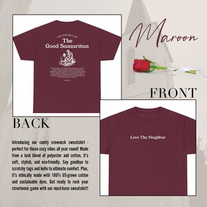 Parable of the Good Samaritan Bible Verse Tshirt, Minimalist Faith ...