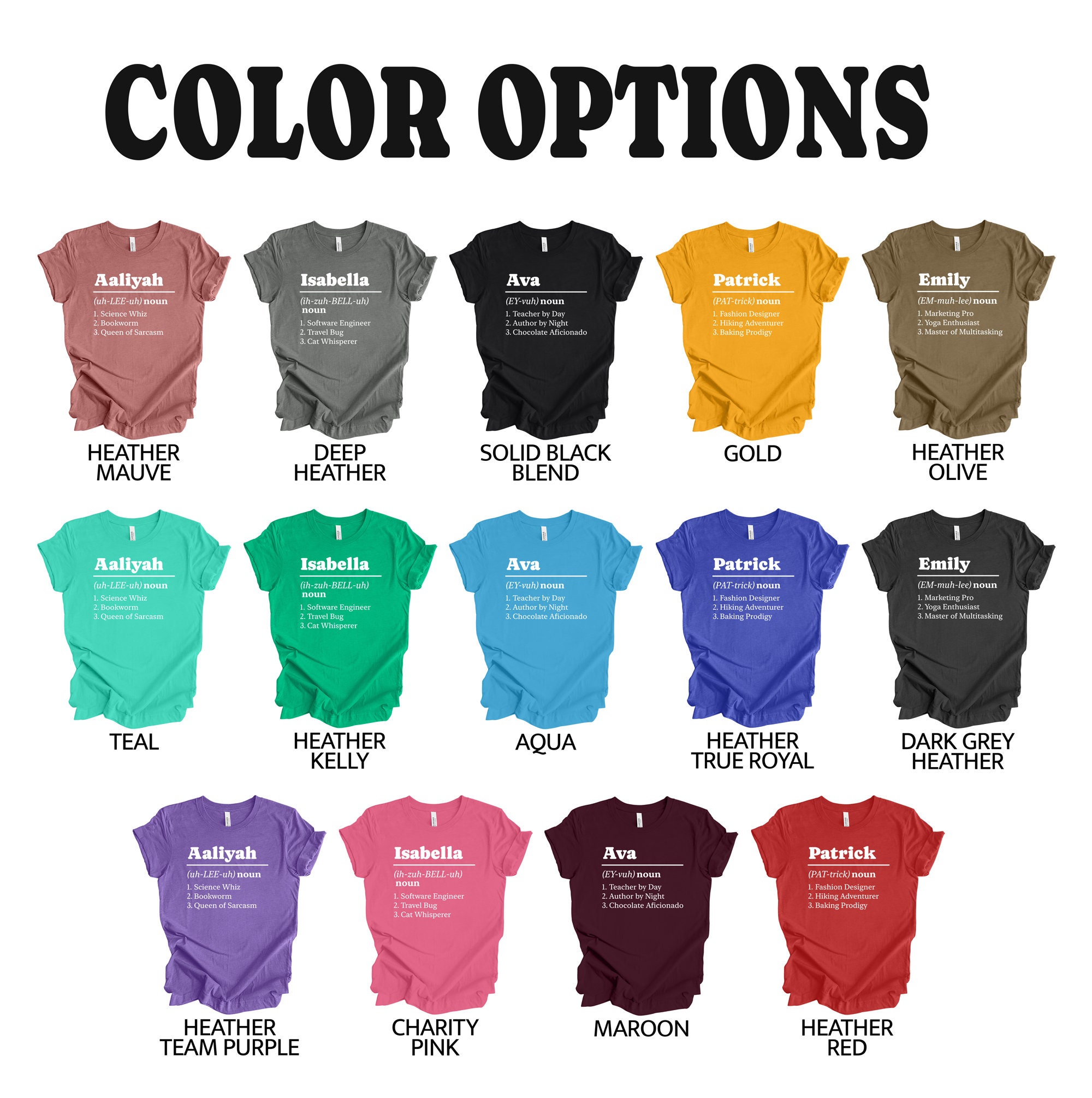 Personalized Name Definition T-shirt - Gift Ideas for Mom, Dad ...