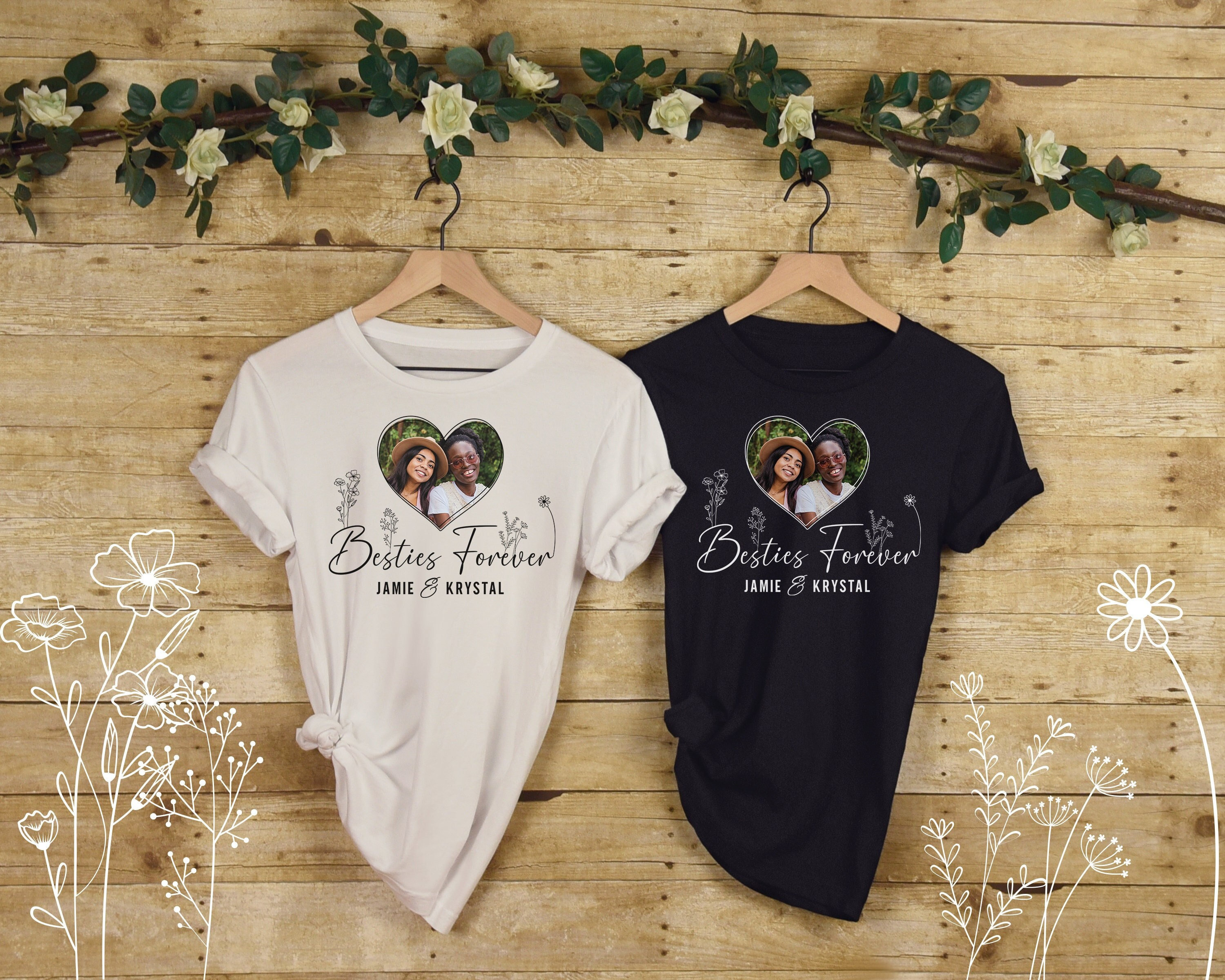 Personalized Matching Bestie Shirt With Photo | Sisters Matching Tee ...