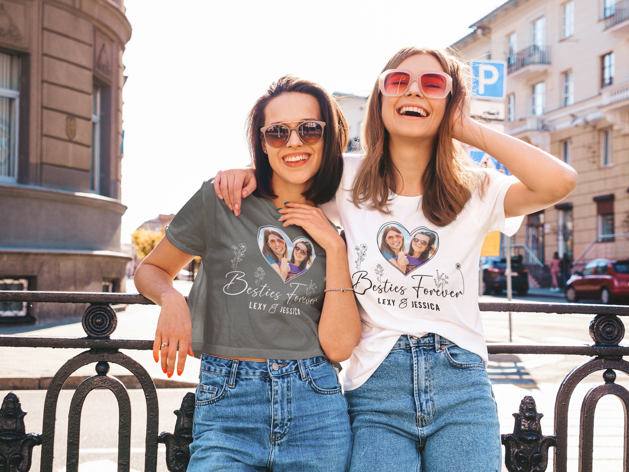 Personalized Matching Bestie Shirt With Photo | Sisters Matching Tee ...