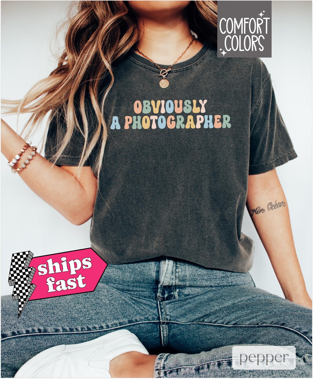 Obviously A Photographer Comfort Colors Shirt, Funny Sarcastic ...