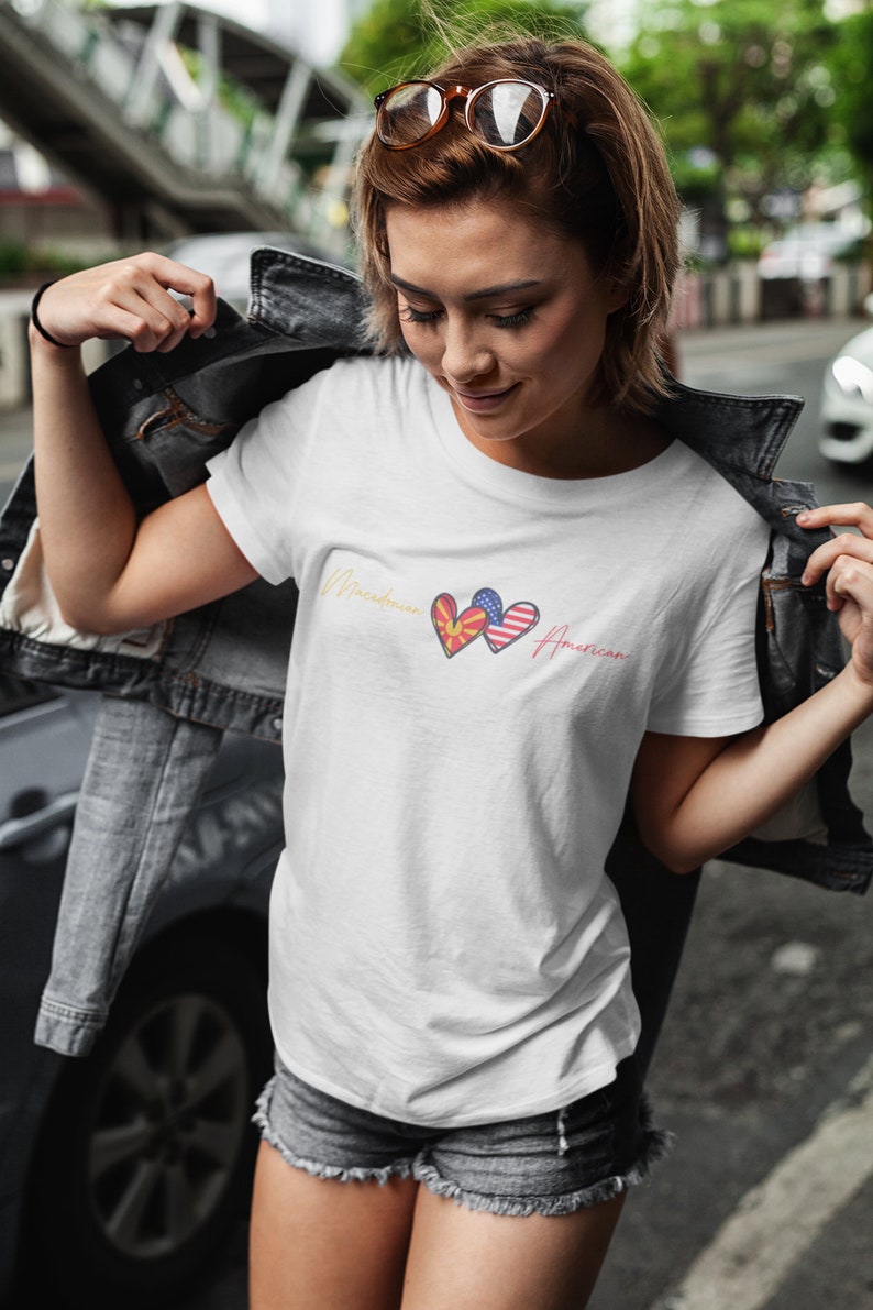 Macedonian American Shirt | North Macedonia Women's Shirt | Cute North ...