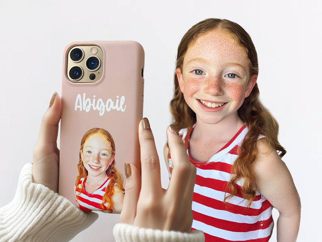 Custom Family Kids Oil Painting iPhone Case Using Family Photo + Name ...