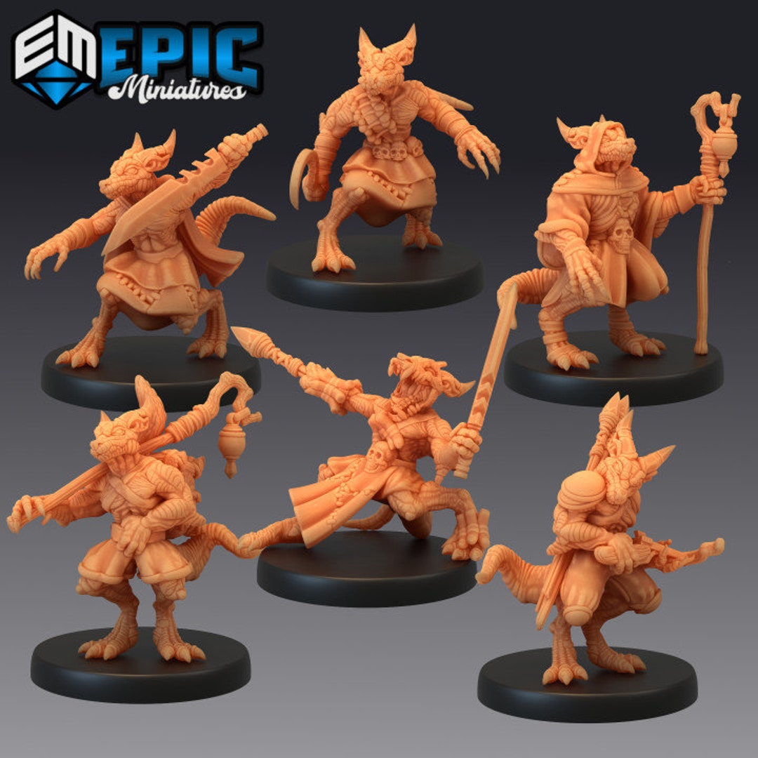 Kobold Tribe Fantasy Miniatures for Ttrpgs - Etsy