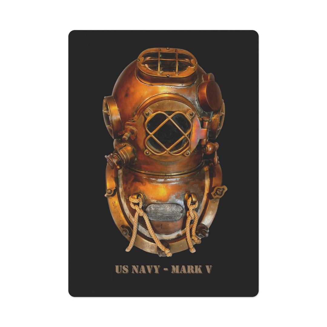 USN Mark V Playing Cards: Deep Sea Diver Theme, Poker Night, Mark 5 ...