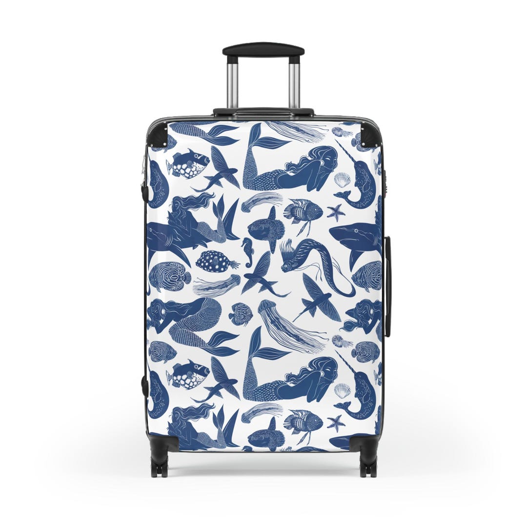 Mermaid Suitcase, Mermaid Scene, Mermaid Design Luggage - Etsy