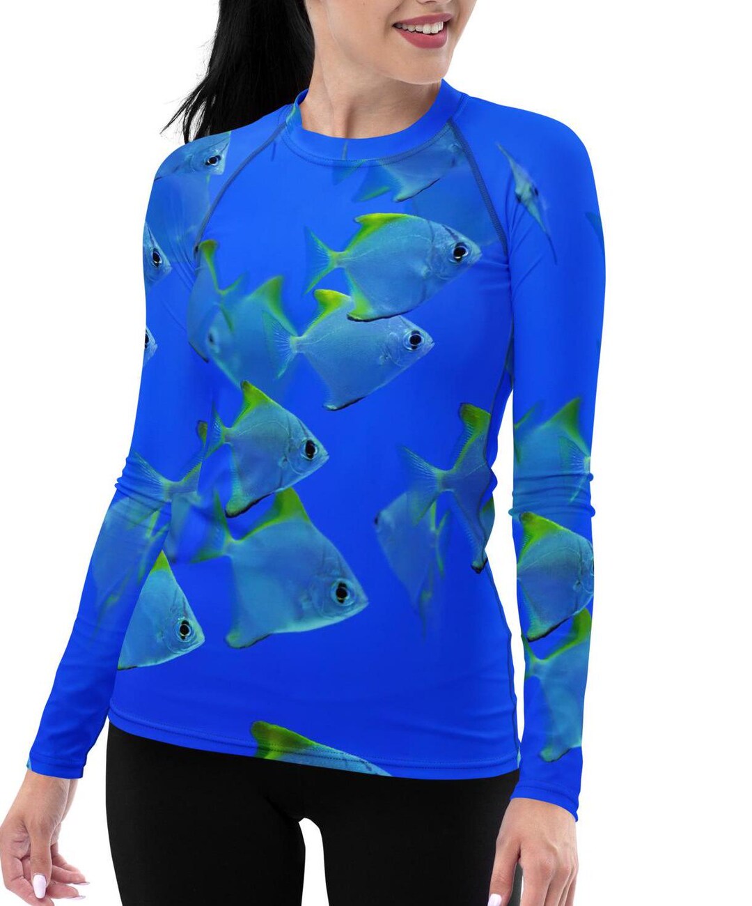 Tropical Fish Rash Guard: Women's Fitted SPF 50+ Sun Protection - Etsy