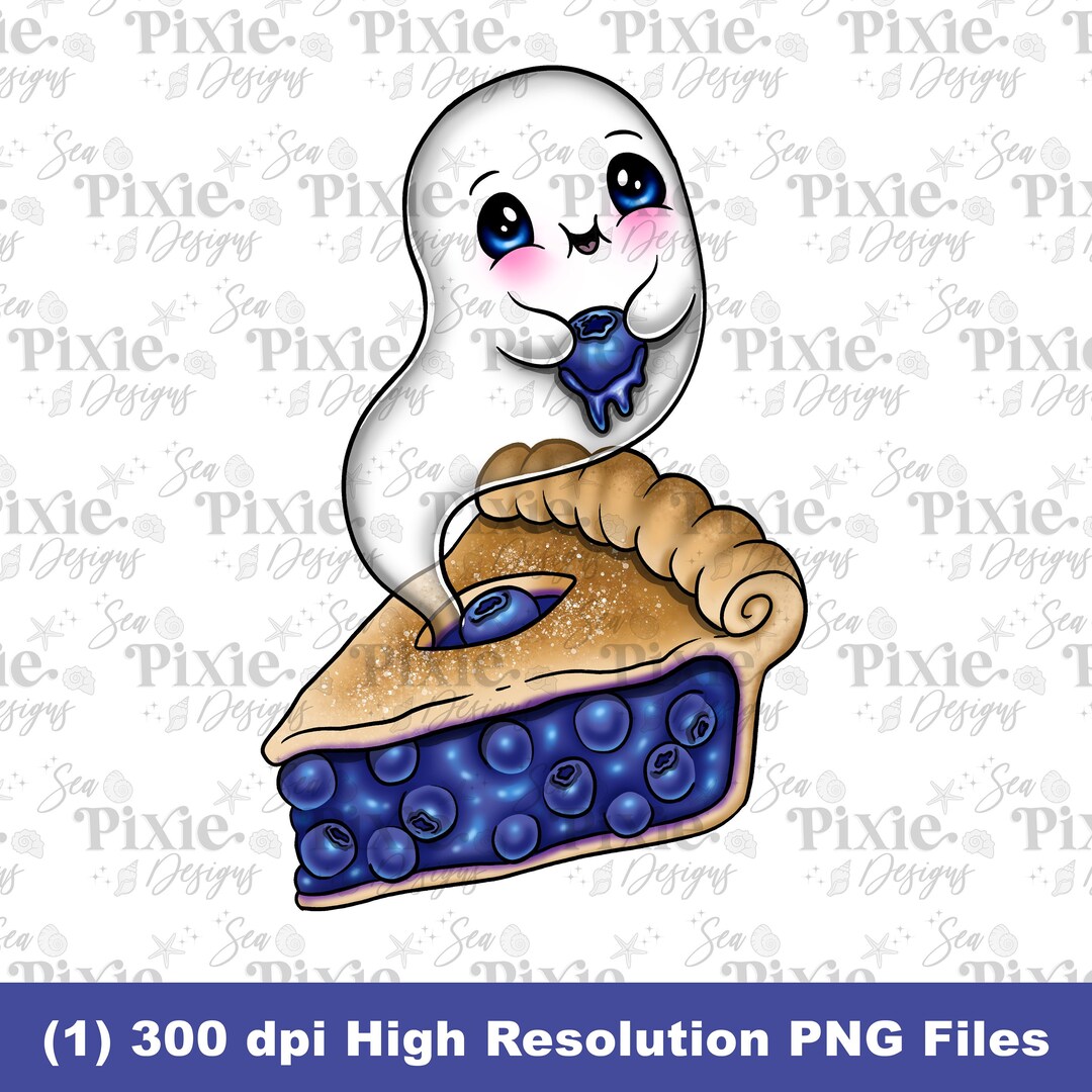 Cute Boo Berry Ghost Pie Halloween Pack PNG File Instant Download Cute ...