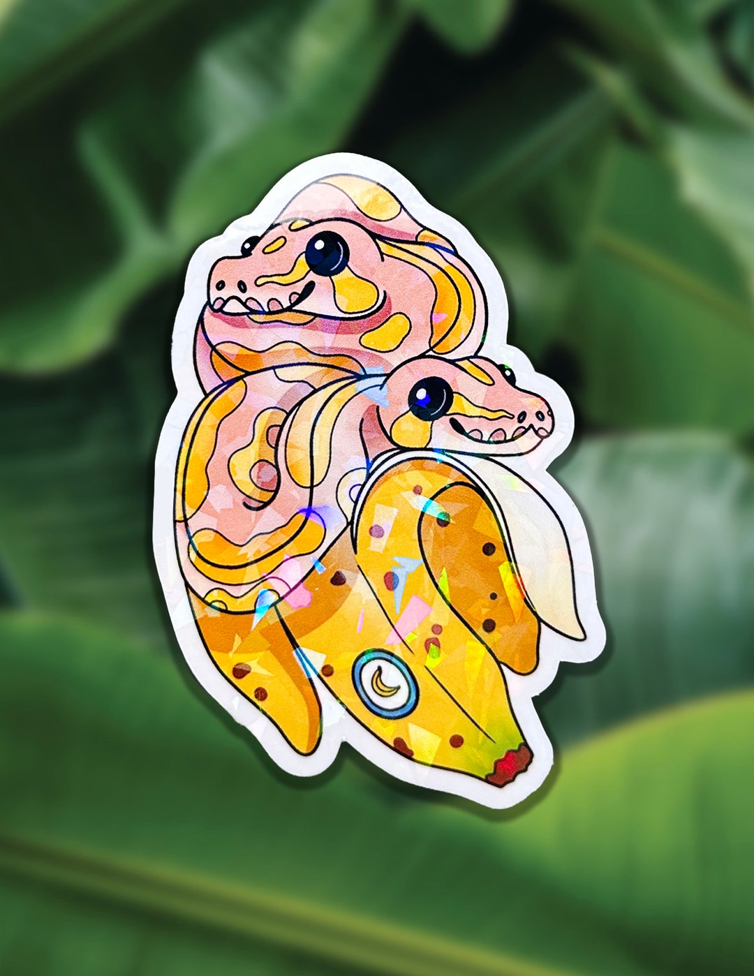 Banana Boa Holographic Sticker - Etsy
