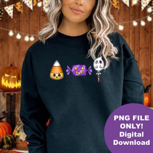 Cute Candy Corn, Ghost Lollypop Halloween Pack PNG File Instant ...