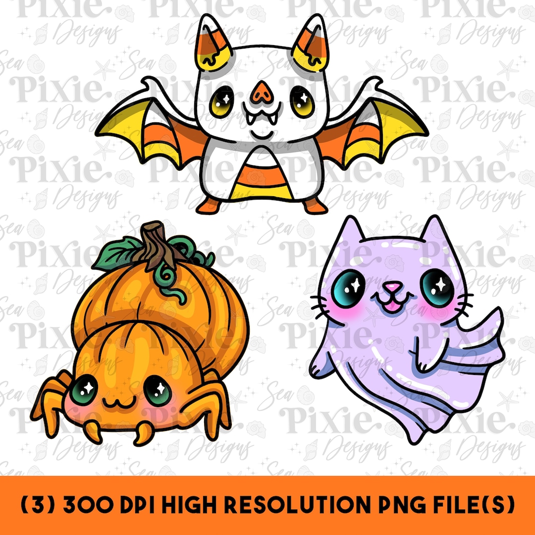 Candy Corn Bat Halloween Pumpkin Jack O Lantern Spider Ghost Cat ...