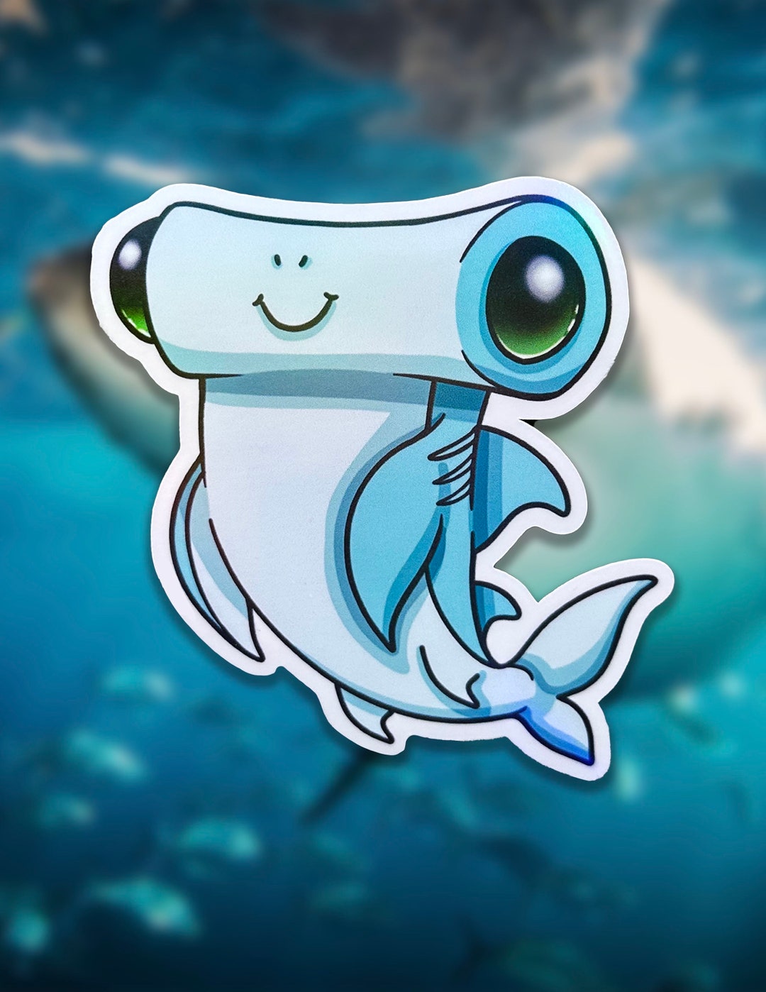 Hammerhead Shark Holographic Sticker - Etsy