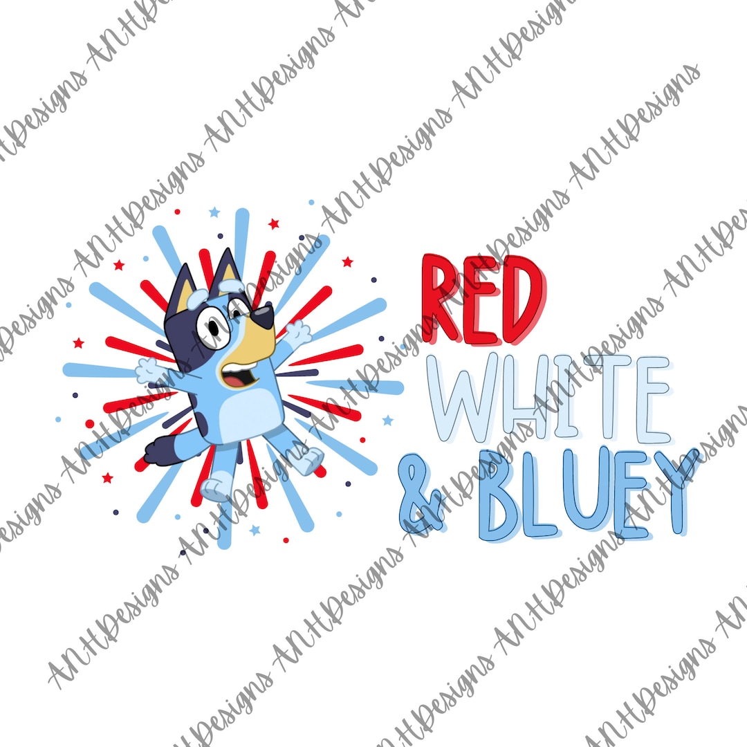 Red White and Bluey Design Memorial Day Independence Day - Etsy Australia