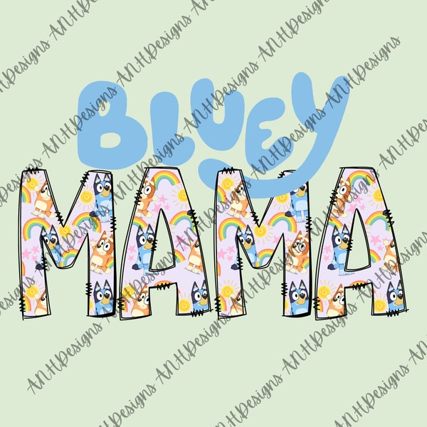 Bluey Mama Png Svg - Etsy