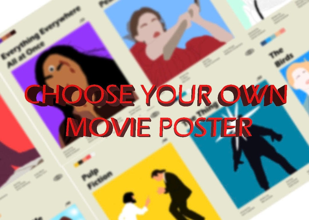 Custom Made Movie Poster on Premium Matte | Original Minimalist Art - Etsy