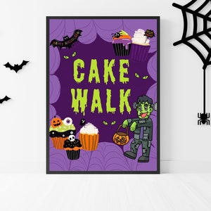Halloween Cake Walk Sign Digital Print, Instant Download - Etsy
