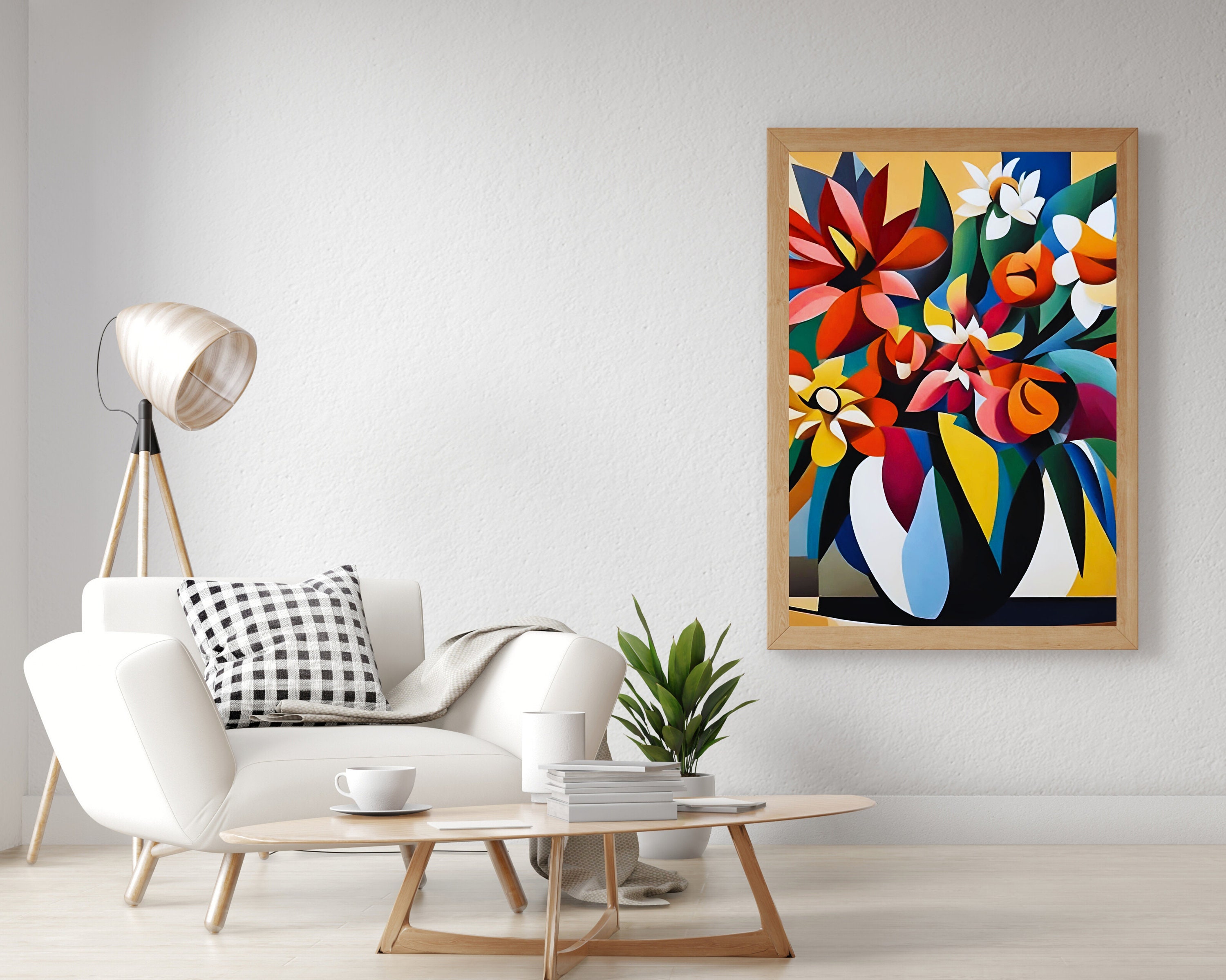 Cubism Wall Art | Cubist Flowers Wall Printable | Picasso Style ...