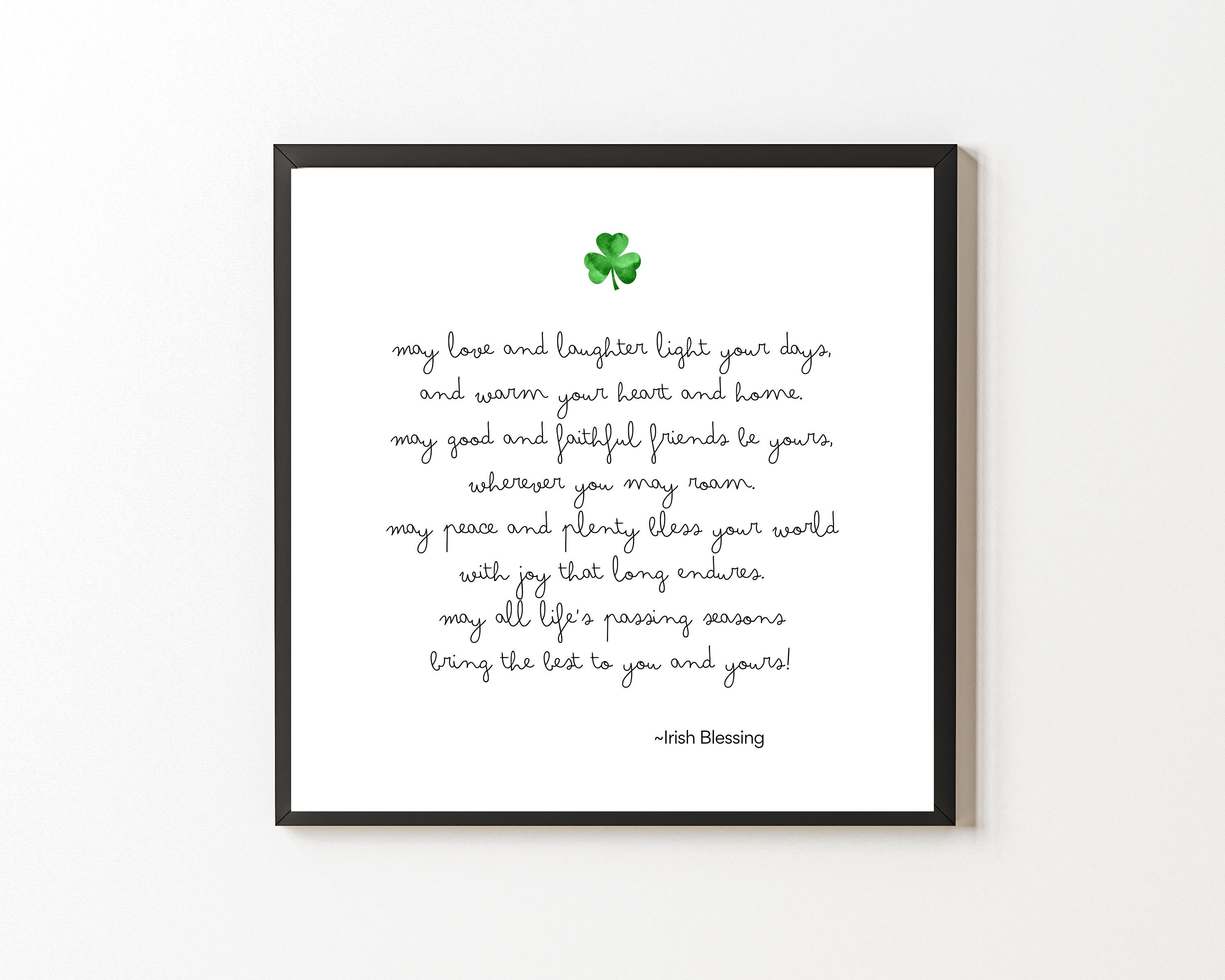 Irish Blessing-may Love and Laughter Light Your Days, Inspirational ...