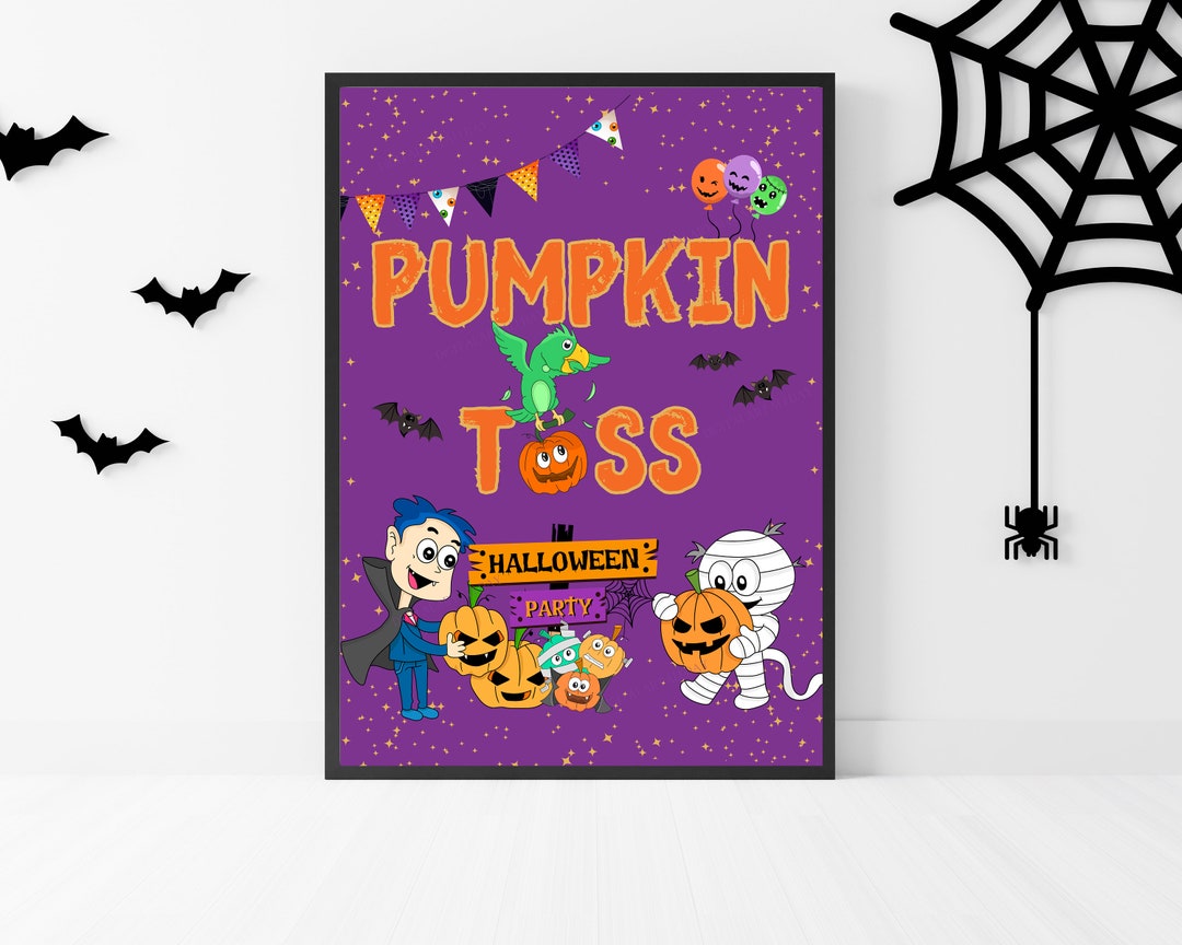 Halloween Pumpkin Toss Game Sign | Digital Print, Instant Download - Etsy