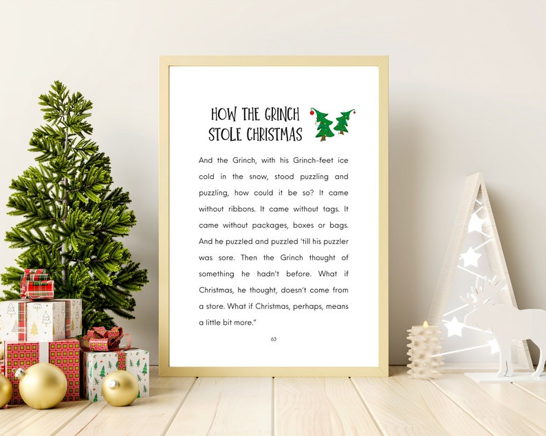 Printable How the Grinch Stole Christmas | Dr Seuss | Children's Book ...