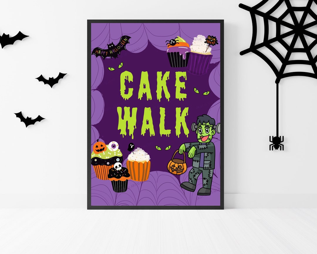 Halloween Cake Walk Sign Digital Print, Instant Download - Etsy