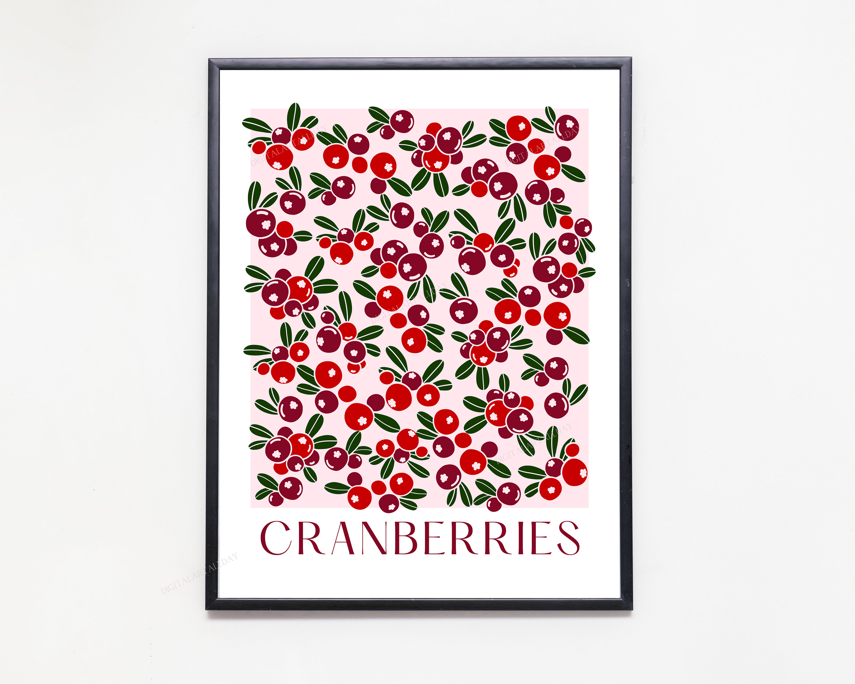 Modern Cranberries Wall Art Vintage Cranberries Poster Autumn ...