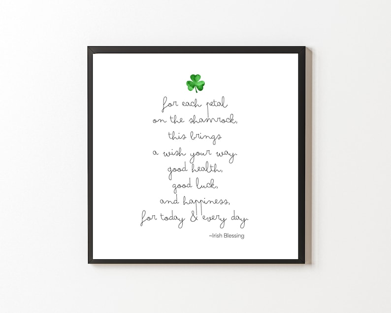 Irish Blessing, for Each Petal on the Shamrock, Inspirational Quotes ...