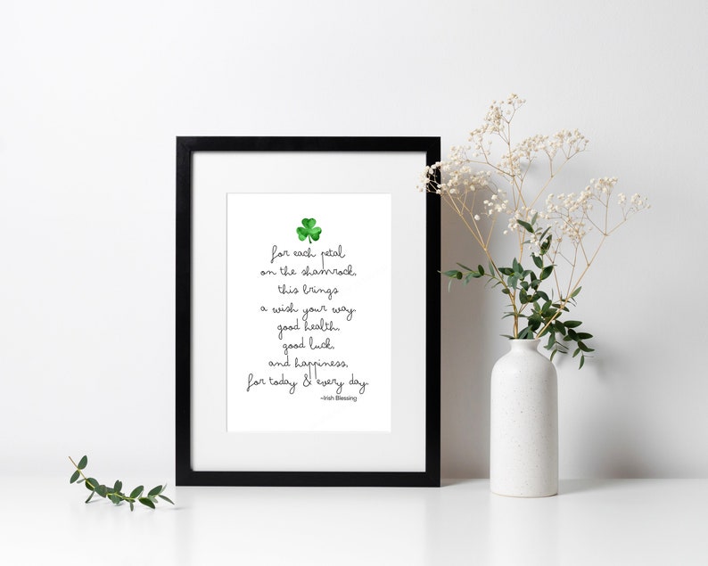 Irish Blessing, for Each Petal on the Shamrock, Inspirational Quotes ...