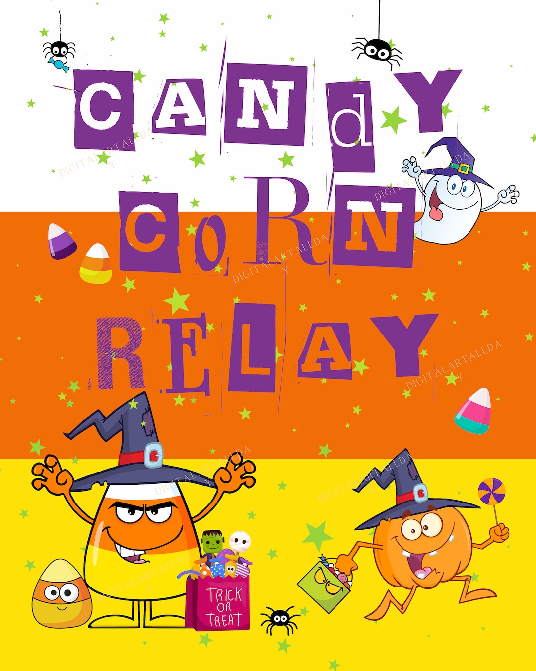 Halloween Candy Corn Relay Game Sign Digital Print, Instant Download - Etsy
