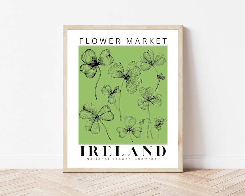 Ireland Flower Market Printable, St. Patrick's Day Decor, Irish Wall ...