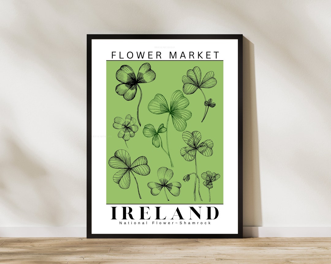 Ireland Flower Market Printable, St. Patrick's Day Decor, Irish Wall ...