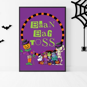 Halloween Bean Bag Toss Game Sign Digital Print, Instant Download - Etsy