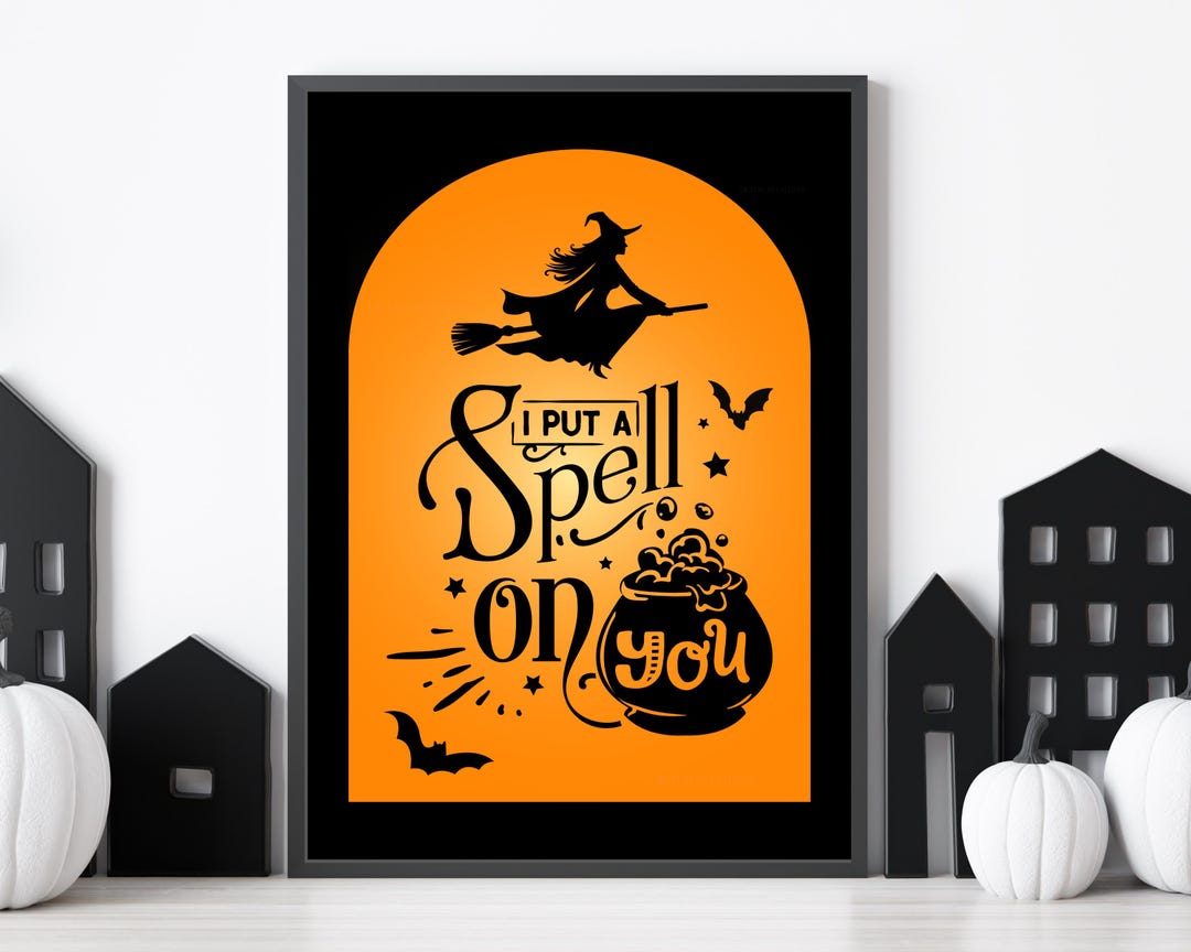 I Put A Spell on You Halloween Poster, Halloween Prints, Kid Friendly ...