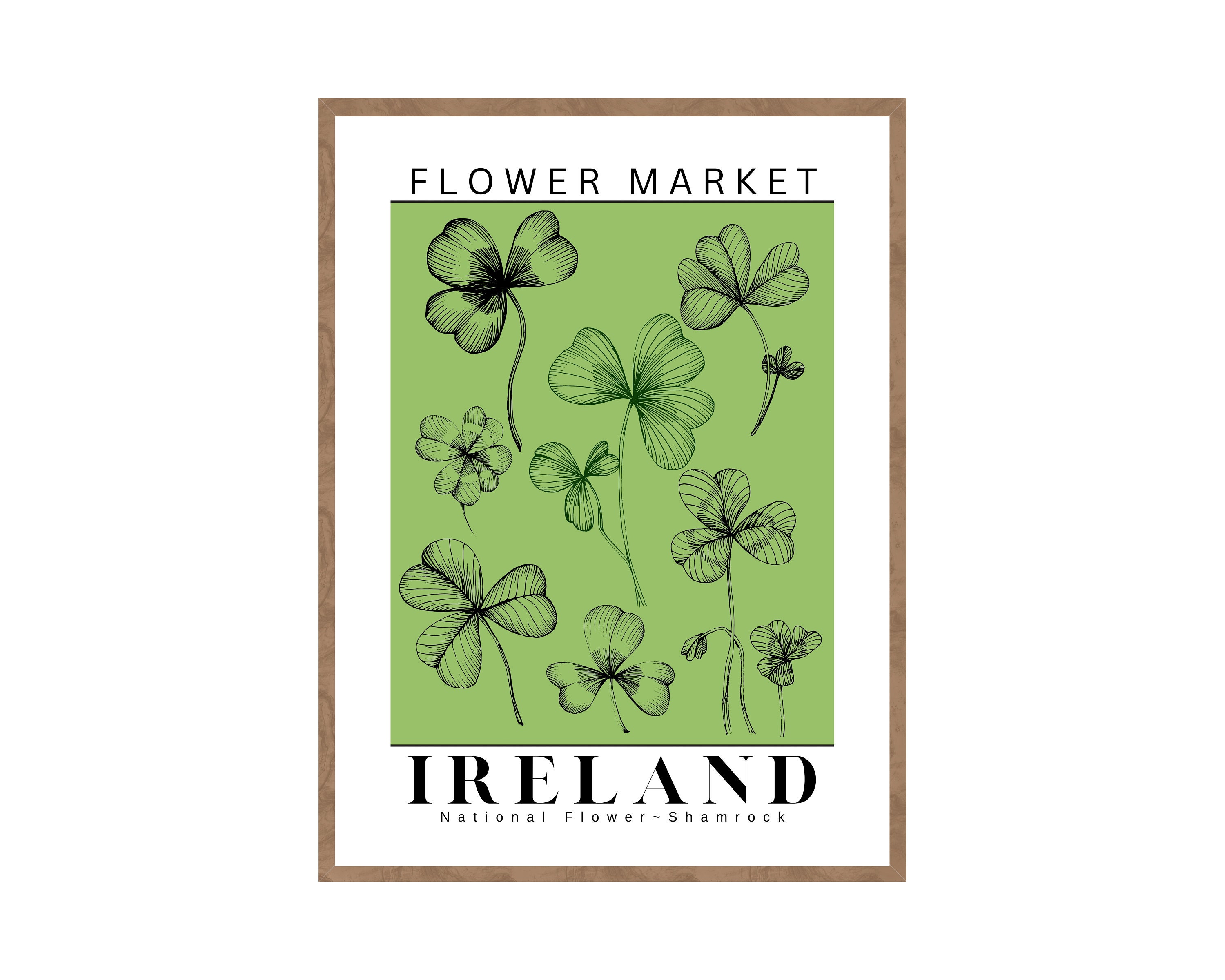 Ireland Flower Market Printable, St. Patrick's Day Decor, Irish Wall ...
