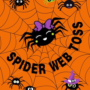 Halloween Spider Web Toss Game Sign Digital Print, Instant Download - Etsy