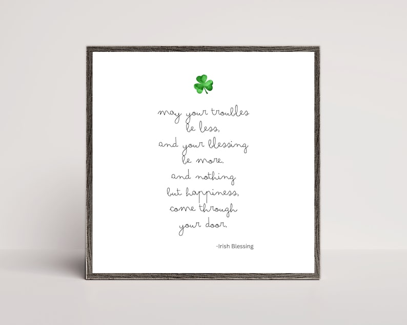 Irish Blessing Print, Inspirational Quotes, Instant Download, May Your ...