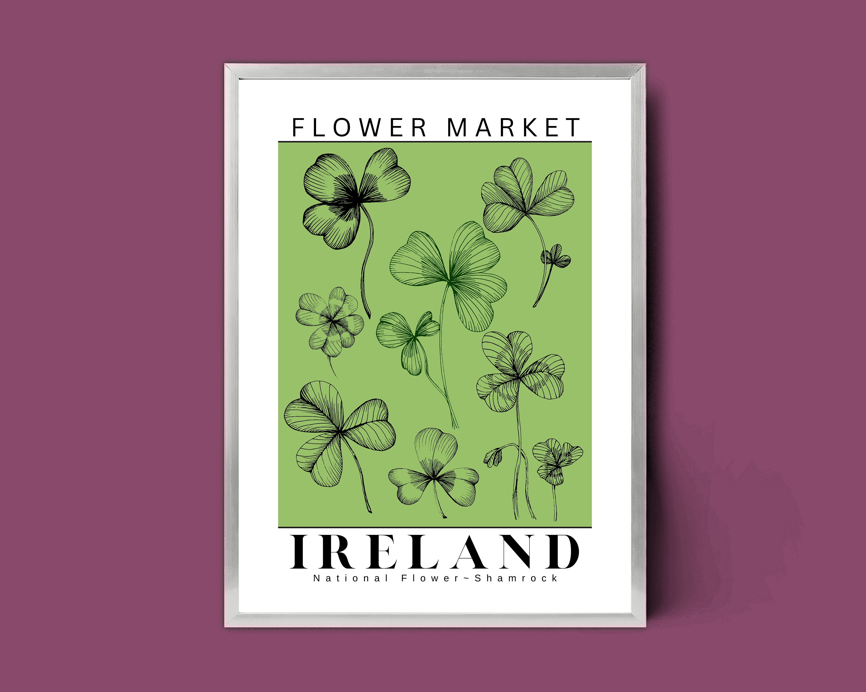 Ireland Flower Market Printable, St. Patrick's Day Decor, Irish Wall ...