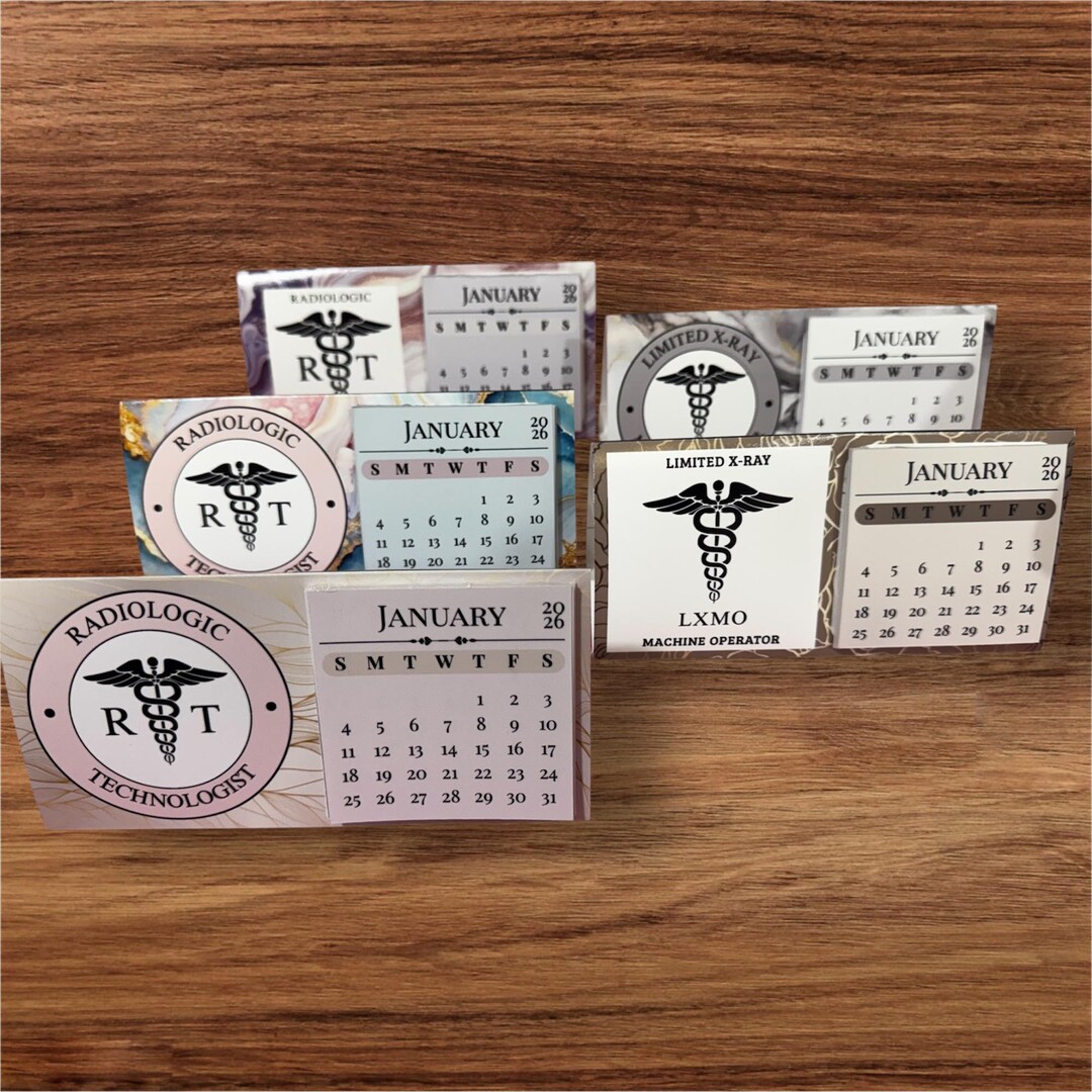 2026 Mini Radiology Desk Calendar: RT or LXMO Symbol - Etsy