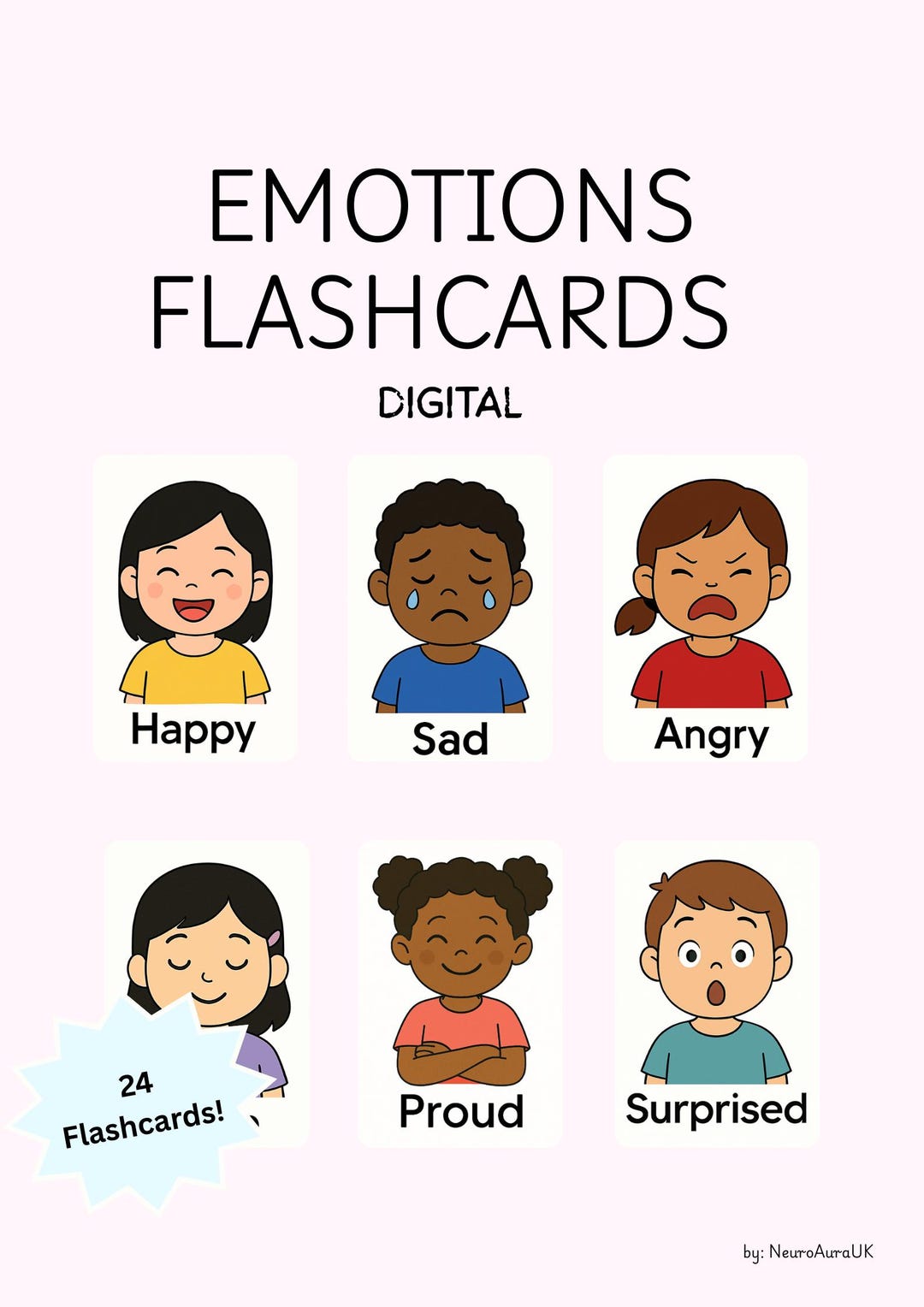 Emotion Flashcards for Kids | ASD & SEN Friendly | Printable Feelings ...